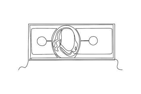 Dessin En Ligne Continu Papier De Devise Usd Concept De Devise De Pays