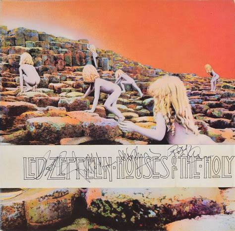 Led Zeppelin Signed Houses Of The Holy Album Obi Band