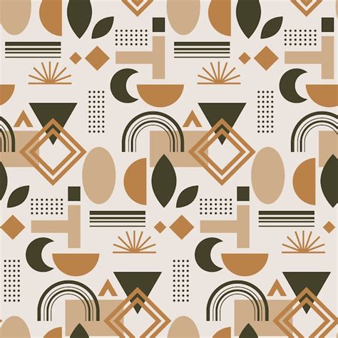Premium Vector Boho Geometric Pattern Design