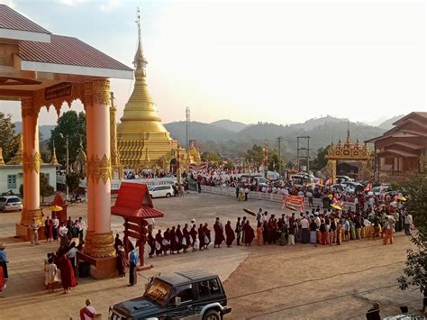 လွိုင်လင်မြို့ ဓာတ်တော်ကျောင်းတိုက် ဆုတောင်းပြည့်စေတီတော်တွင် မဟာသံဃိတဒါန ဆွမ်းဆန်စိမ်းလောင်းလှူ