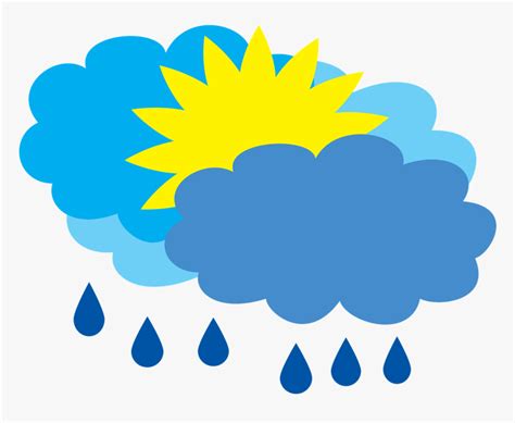 Cartoon Mostly Cloudy Weather Hd Png Download Kindpng