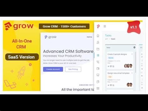 Grow CRM SaaS Laravel Project Management Multitenancy YouTube