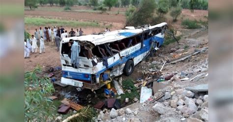 Pakistan News Horrific Road Accident 20 People Died After Bus Fell Into