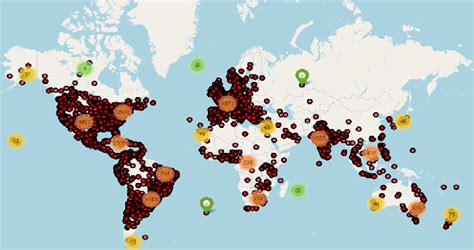 Geographic Map Of Geo Tagged Tweets For Interpretation Of The
