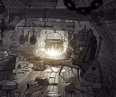 Cozy Kitchen Stove Drawing