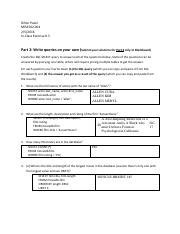 In Class Exercise SQL Out Pdf Dillon Patel MIS In Class Exercise Part