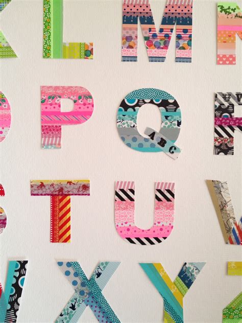 One Bunting Away Washi Tape Alphabet