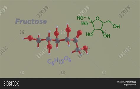 Fructose Molecule Structure 3d