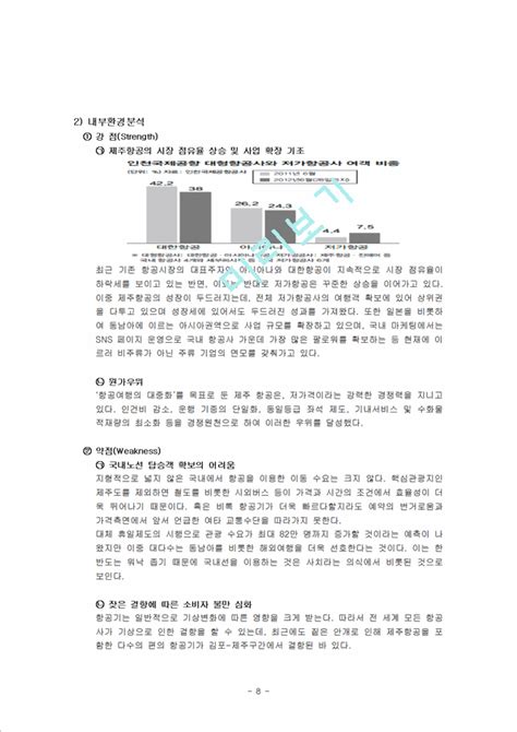 제주항공 경영전략과 서비스전략분석및 제주항공 Swot분석과 제주항공 미래전략제언 레포트서비스기업분석