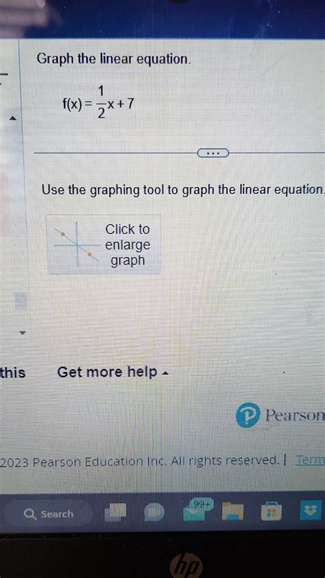 Solved Graph The Linear Equation Fx21x7 Use The