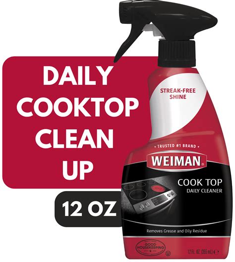 Weiman Daily Cooktop Cleaner Spray 12 Oz Streak Free Shine For
