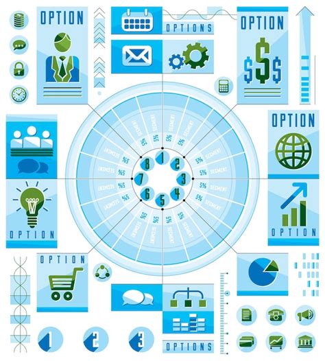 Premium Vector Infographics Circular Composition Circle Divided With Sectors And Lines