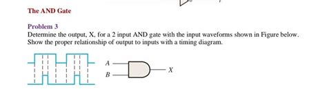 The And Gate Problem Determine The Output X Studyx