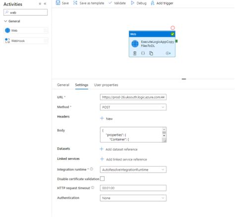 azure logic app copying a file from sharepoint to a data lake