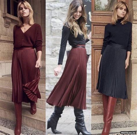 С чем носить юбку плиссе Winter Fashion Outfits Stylish Work Outfits Monochromatic Fashion
