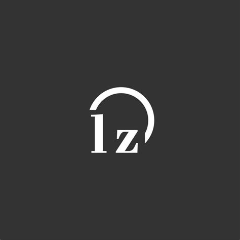 LZ Initial Monogram Logo With Creative Circle Line Design 18865169