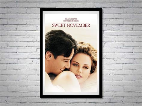 Sweet November Movie Poster Keanu Reeves Charlize Theron Etsy