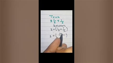 Math Fractional Trick Fractionaddition Addition Themathedge