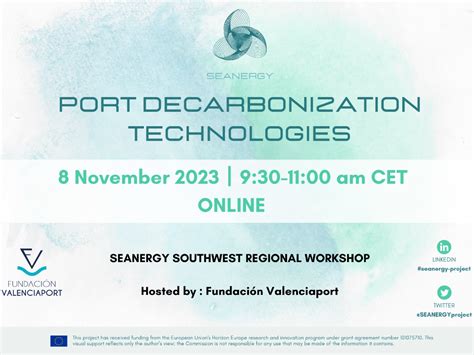 Online Workshop Port Decarbonization Technologies Seanergy