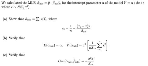 Solved We Calculated The MLE Chegg
