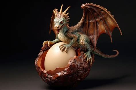 Dragon Hatchling Emerging From An Egg Stock Illustration Illustration