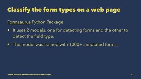 Python Packages For Web Data Extraction And Analysis Ppt