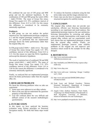 Usability Evaluation On Structural Navigation And Link Terms PPT