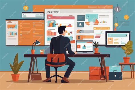 Premium Photo Business Man Planning Digital Marketing Programming