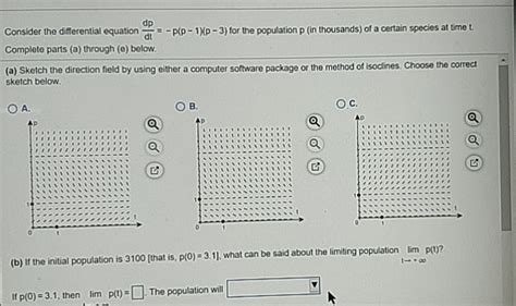 Solved Dp Consider The Differential Equation Dt P P Chegg Com