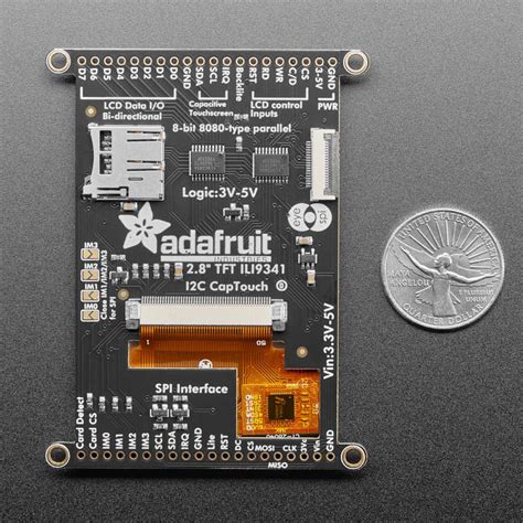 2 8 Tft Lcd With Cap Touch Breakout Board W Microsd Socket Eyespi