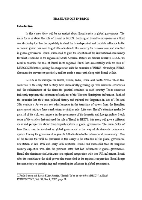 Doc Brazils Role In Brics