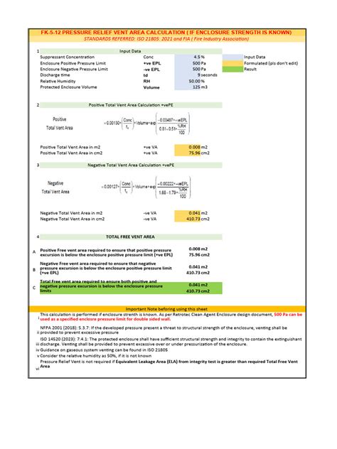 Free Vent Area Calculation Guide Pdf