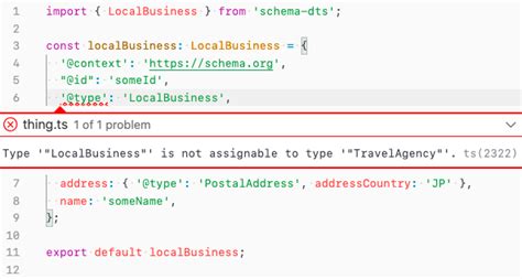 LocalBusiness Type Does Not Recognise Type LocalBusiness Issue