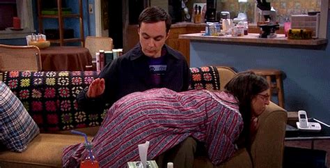 Sheldon And Amy Spank Me  Find And Share On Giphy