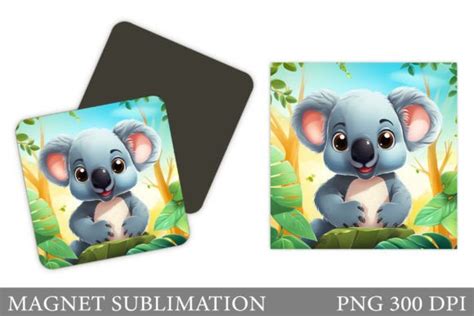Cute Koala Magne Tropical Magnet Design Graphic By Shishkovaiv