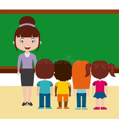 Teacher Classroom Design Stock Illustration Illustration Of Cute