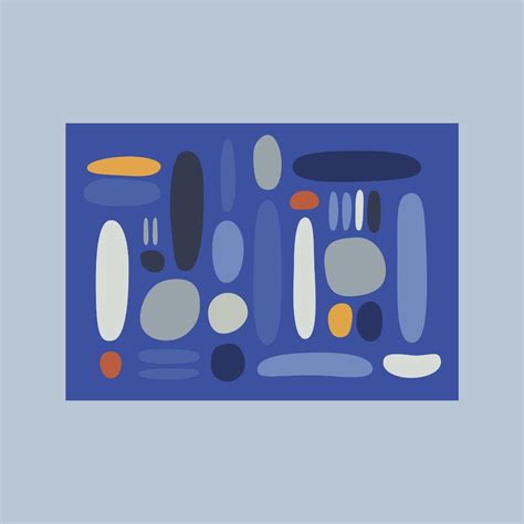 Flat Pebbles A3 Art Print Etsy