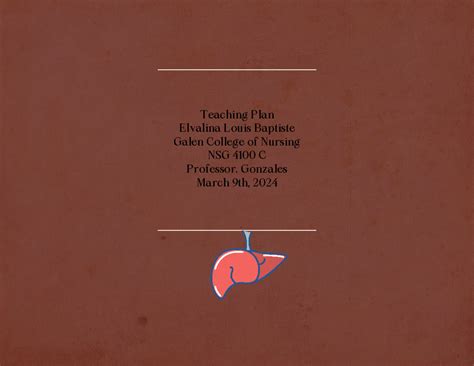 Hepatitis C Teaching Plan Teaching Plan Elvalina Louis Baptiste