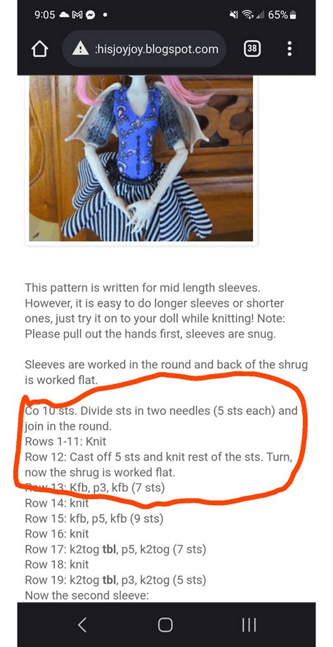 Trying To Make A Sweater For A Monster High Doll And Im Having Trouble