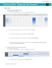 Activity Guide Exploring Two Columns Unit 9 Lesson 4 Docx Unit 9