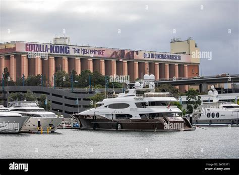 Sydneyaustralia Luxury Superyacht Moored At The Sydney Superyacht