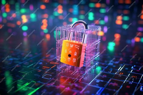 Premium Photo Security System Design Concept Low Angle View Closeup On Multi Colored