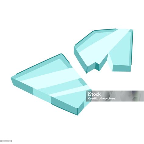 Splinter Glass Broken Shard Cartoon Vector Illustration Stock Illustration Download Image Now