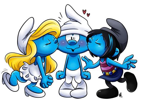 Kissy Clumsy By Shini Smurf On Deviantart