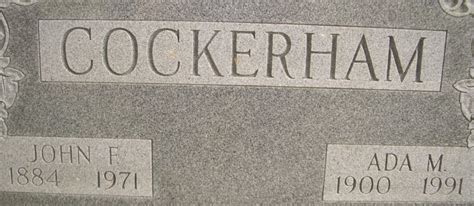 John Franklin Cockerham 1883 1971 Find A Grave Memorial
