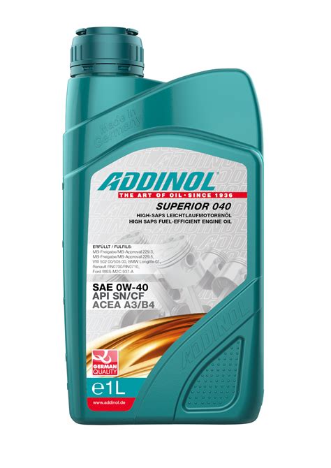 Addinol Superior 0w 40 Made In Germany 1 Litre Motorcars