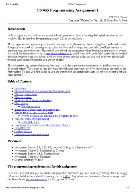 Csci 455 Assignment 1 Cs 455 Programming Assignment 1 Fall 2023 Bono