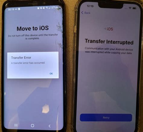 How To Fix Move To Ios Tranfer Error A Transfer Error Occurred