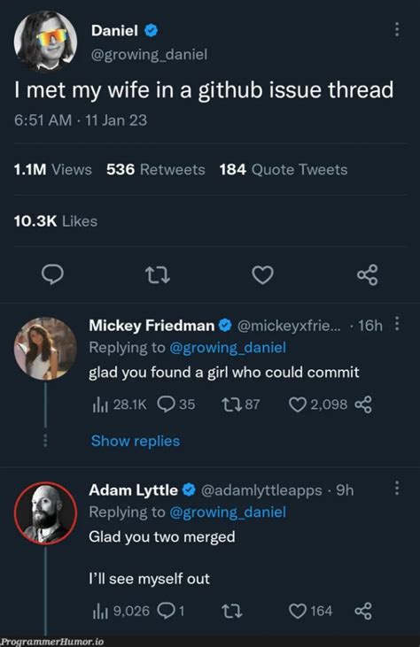 Average Programmer Relationship Thread ProgrammerHumor Io