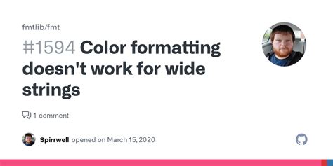 Color Formatting Doesn T Work For Wide Strings Issue 1594 Fmtlib
